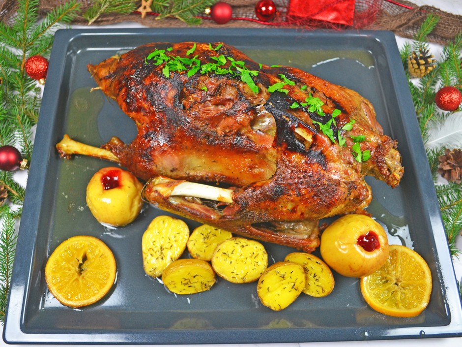Einfache Weihnachtsgans