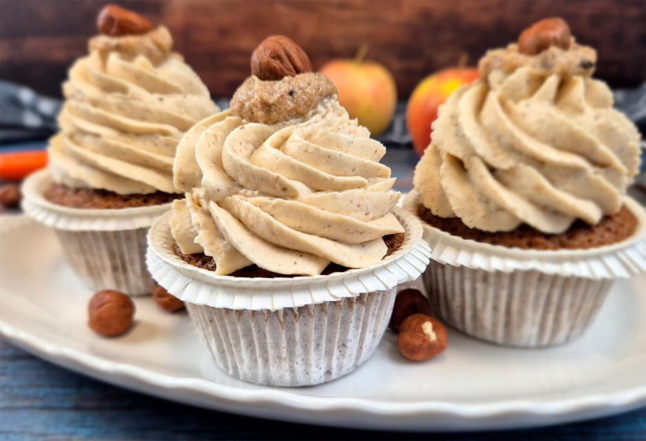 Karotten-Bratapfel Cupcake